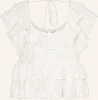 Dorothee Schumacher Dorothee Schumacher Blusenshirt Light Volumes Mit Spitze Und Volants weiss