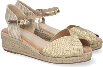 Shoes & Blues Sandales de berceau &eacute;l&eacute;gantes avec bout ouvert, polyvalentes pour toutes les occasions et fermeture &agrave; boucle., or, 37 EU