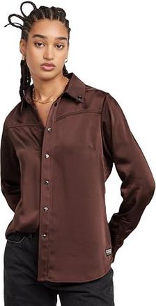 G-Star G-Star Femme Slim Shirt long sleeve, Rouge (dk port red D25265-D414-9823), M