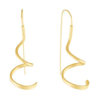 Dansk Copenhagen Femme, Accessoires, Jaune, Taille: ONE Size Boucles doreilles dor&eacute;es tournantes