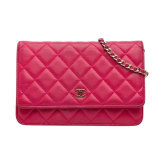 Chanel Pre-owned Classic Quilted Leather Wallet on Chain - - Pre-owned - Damen - Rosa - ONE SIZE