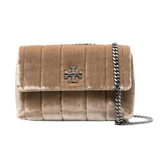 Tory Burch Femme, Sacs, Beige, Taille: ONE Size Sac Bandoulière en Velours avec Chaîne