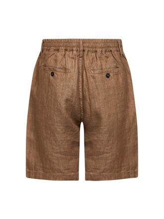 MC2 Saint Barth Mens Bermuda Shorts Sebastian Linen Brown