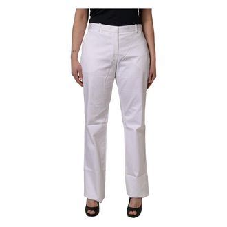 Gianfranco Ferre Femme, Pantalons, Blanc, Taille: 44 FR Straight Pantalons