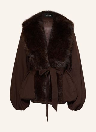 Rotate Rotate Jacke Mit Kunstfell braun
