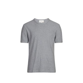 Saison 1865 Tee-shirt droit col rond en coton c&ocirc;tel&eacute;
