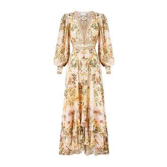 Camilla Langes Seidenkleid mit Knopfleiste - Twilight In Istanbul - - Dresses - Damen - Mehrfarbig - S