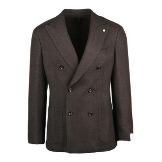Luigi Bianchi Mantova Doppiopetto-Blazer - - Jackets - Herren - Braun - M