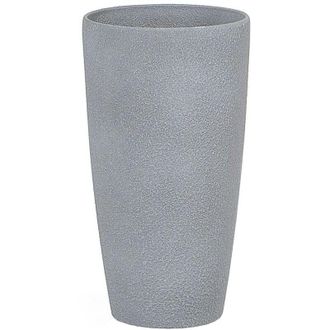 Beliani Beliani - Cache-Pot 42 cm en Pierre Grise Fibre de Verre pour Jardin Patio Petite Taille Abdera