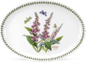 Portmeirion Home & Gifts - Botanic Garden Collection - Ovale Platte - 13 Zoll - Fingerhut (Mehrfarbig, 13 Zoll)