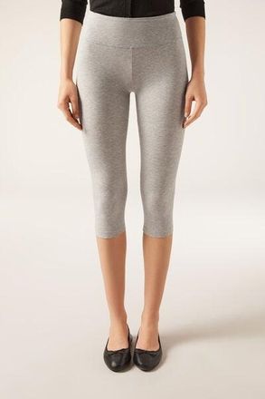 Calzedonia Caprileggings Aus Baumwolle Grau