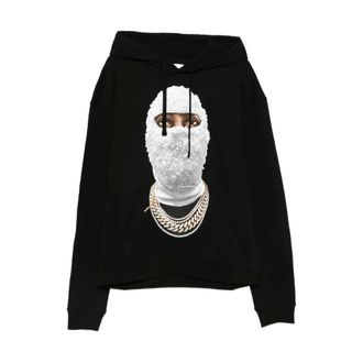Ih Nom Uh Nit IH NOM UH Nit, Homme, Sweatshirts et sweats &agrave; capuche, Noir, Taille: L Sweat &agrave; capuche imprim&eacute; graphique