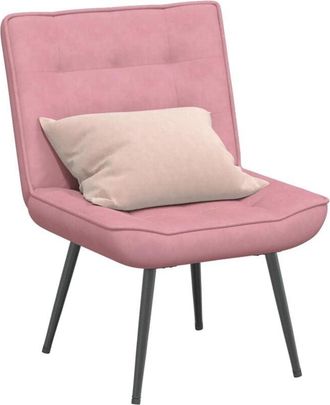 vidaXL Chaise de relaxation rose 64x74x84 cm velours Vidaxl