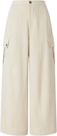 Pinko Pinko, Femme, Pantalons, Beige, Taille: 38 FR Wide Pantalons