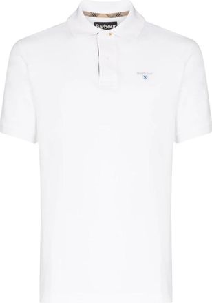 Barbour Homme, Tops, Blanc, Taille: S Polo en piqu&eacute; de coton