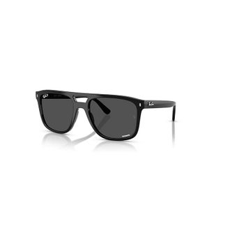 Ray-Ban Rb2213 Polarized+ Lenses Sonnenbrillen Schwarz Fassung Grau Glas Polarisiert 58-20
