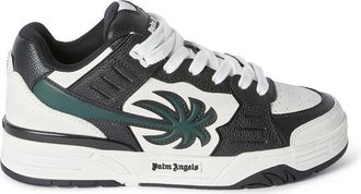 Palm Angels Homme, Chaussures, Multicolore, Taille: 44 EU Baskets en Cuir Usé Noir Vert
