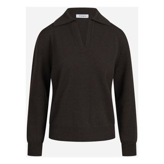 KANGRA Polo en maille jersey - Femme - Pulls - Brun - Taille: 34 FR