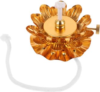 TOPBATHY Lotus Butter Lamp Halterung aus Legierung Verstellbarer Windschutz &Ouml;llampenst&auml;nder Buddhistischer Lotus kerzenhalter f&uuml;r Tempel und Meditationsraum De