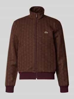 Lacoste Regular Fit Sweatjacke mit Monogramm-Print