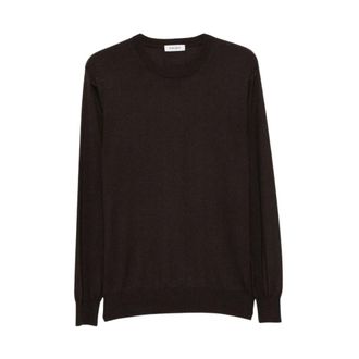 KANGRA Seiden-Kaschmir Pullover mit Rundhalsausschnitt - - Knitwear - Herren - Schwarzk - 2XL
