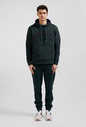 Eden Park Sweatshirt &Agrave; Capuche En Coton M&eacute;lang&eacute; Vert Coupe Relaxed