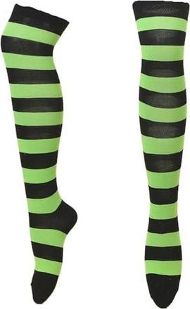 Generico Chaussettes hautes au genou ray&eacute; style sportif pour femme (2 paires), Sock 23, Taille Unique