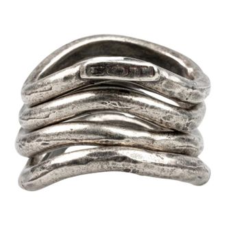 Goti Homme, Accessoires, Gris, Taille: 64 MM Imperfect Stacking Rings