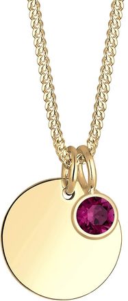 Elli Halskette Damen Geburtsstein Februar mit Kristalle in 925 Sterling Silber vergoldet