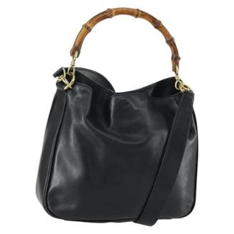 Gucci Sac &agrave; main vintage en cuir Pre-owned - Femme - Pre-owned - Noir - Taille: ONE Size