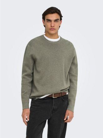 Only & Sons Strickpullover ONSTING RLX CREW NECK KNIT NOOS Baumwolle, relaxed fit