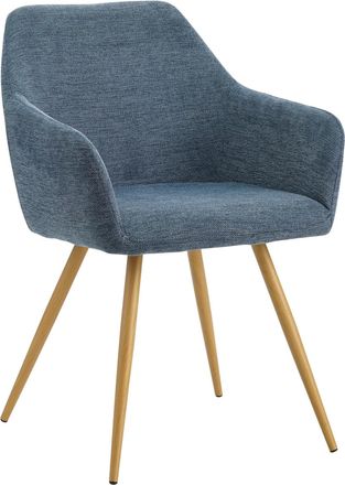 MID.YOU Mid.you Armlehnstuhl, Blau, Metall, Textil, konisch, 56x81.5x63 cm, Esszimmer, Stühle, Esszimmerstühle, Armlehnenstühle