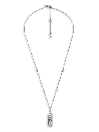 Michael Kors Halskette mit Logo-Anh&auml;nger - Silber