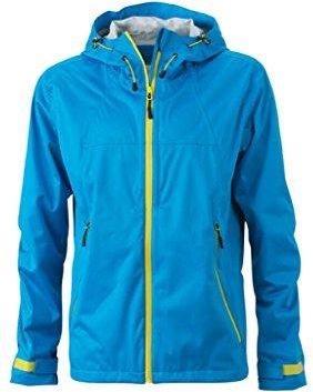 James & Nicholson Veste Softshell Ultra-légere pour intemperies (XL, Aqua/Jaune Acide)