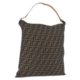 Fendi Sac bandouli&egrave;re en toile Pre-owned - Femme - Pre-owned - Brun - Taille: ONE Size