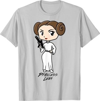 Star Wars Princess Leia Cartoon Portrait T-Shirt