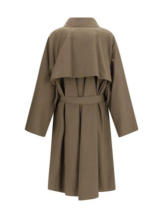 Calvin Klein Womens Zeland Trench Cotton Beluga Coats