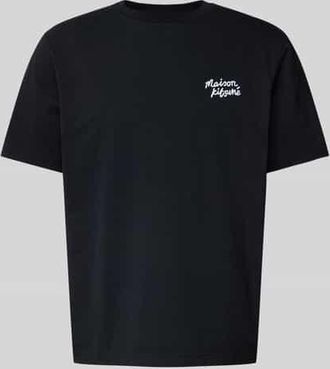 Maison Kitsun&eacute; T-Shirt mit Label-Stitching