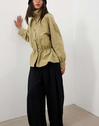 NA-KD trench-coat &agrave; basque beige-Neutre