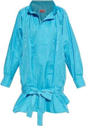 Kenzo Femme, Robes, Bleu, Taille: 38 FR Robe ample avec ceinture
