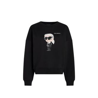 Karl Lagerfeld Sweat col rond en coton m&eacute;lang&eacute;