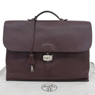 Herm&egrave;s unisex, Pre-owned, Brun, Taille: ONE Size Pre-owned Sac a Depeche 41 Briefcase