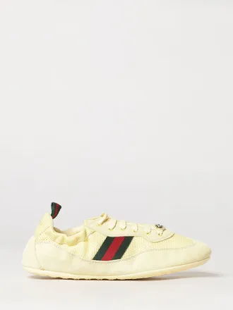 Gucci Baskets basses Shift en daim et r&eacute;sille avec bande Web