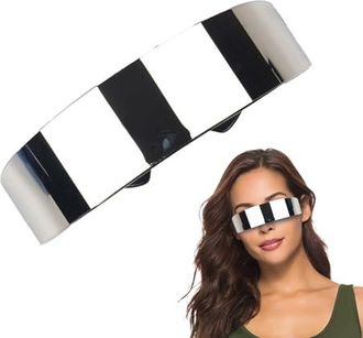 Generic Lunettes de soleil futuristes - Lunettes de protection UV400 sans monture, &eacute;l&eacute;gantes et l&eacute;g&egrave;res pour homme et femme | Parfait voyage, conduite, sports