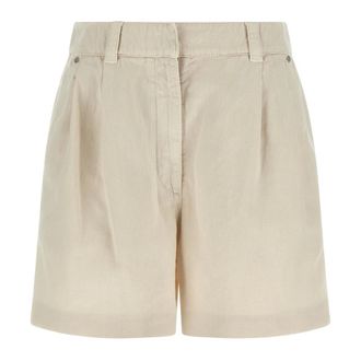 Brunello Cucinelli Femme, Shorts, Beige, Taille: 38 FR Short Baggy avec Monili