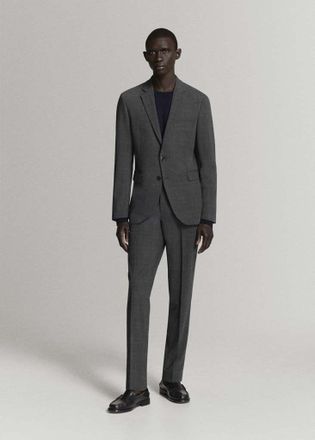 Mango Pantalon costume Par&iacute; super slim-fit gris chin&eacute; fonc&eacute; - Homme - 38 - MANGO MAN