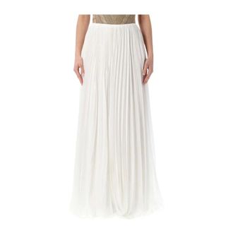 Ralph Lauren Jupez Jupe Maxi Pliss&eacute;e Niccola - Femme - Jupes - Beige - Taille: 36 FR