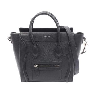 Celine Pre-owned Luggage Nano Shopper 2way Handbag - Femme - Pre-owned - Noir - Taille: ONE Size