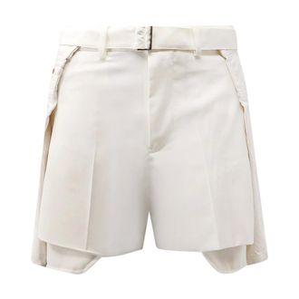 sacai Femme, Shorts, Beige, Taille: 40 FR Short Shorts