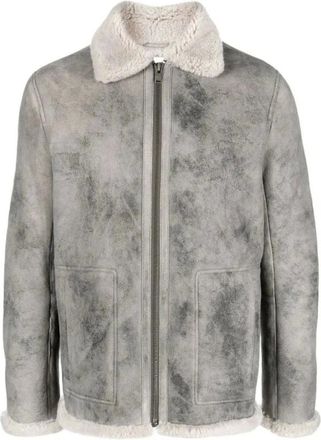 Zadig&Voltaire Homme, Vestes, Gris, Taille: M Veste en peau de mouton naturelle vieillie